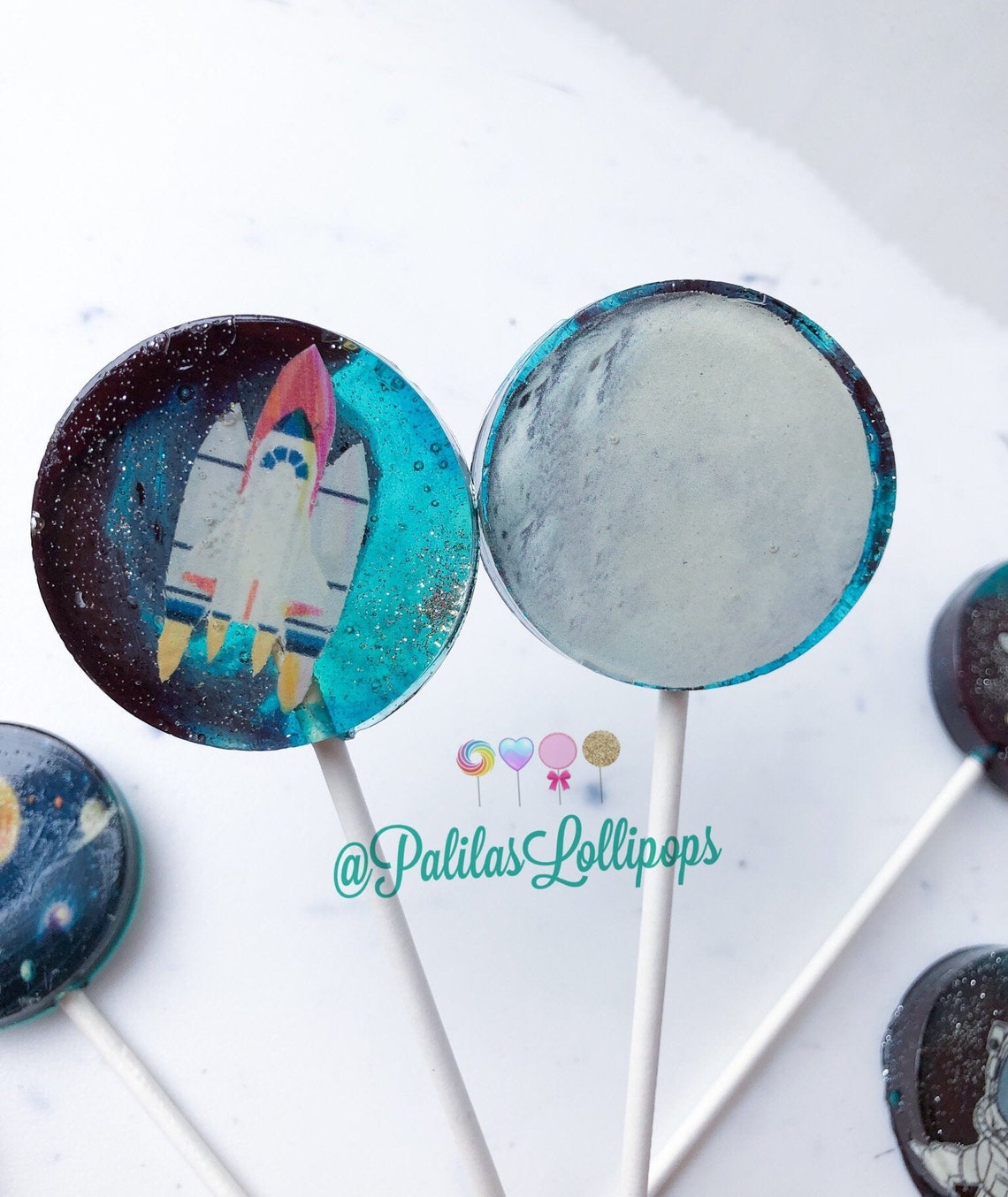 Space lollipops party favors astronauts and planets themed | Etsy