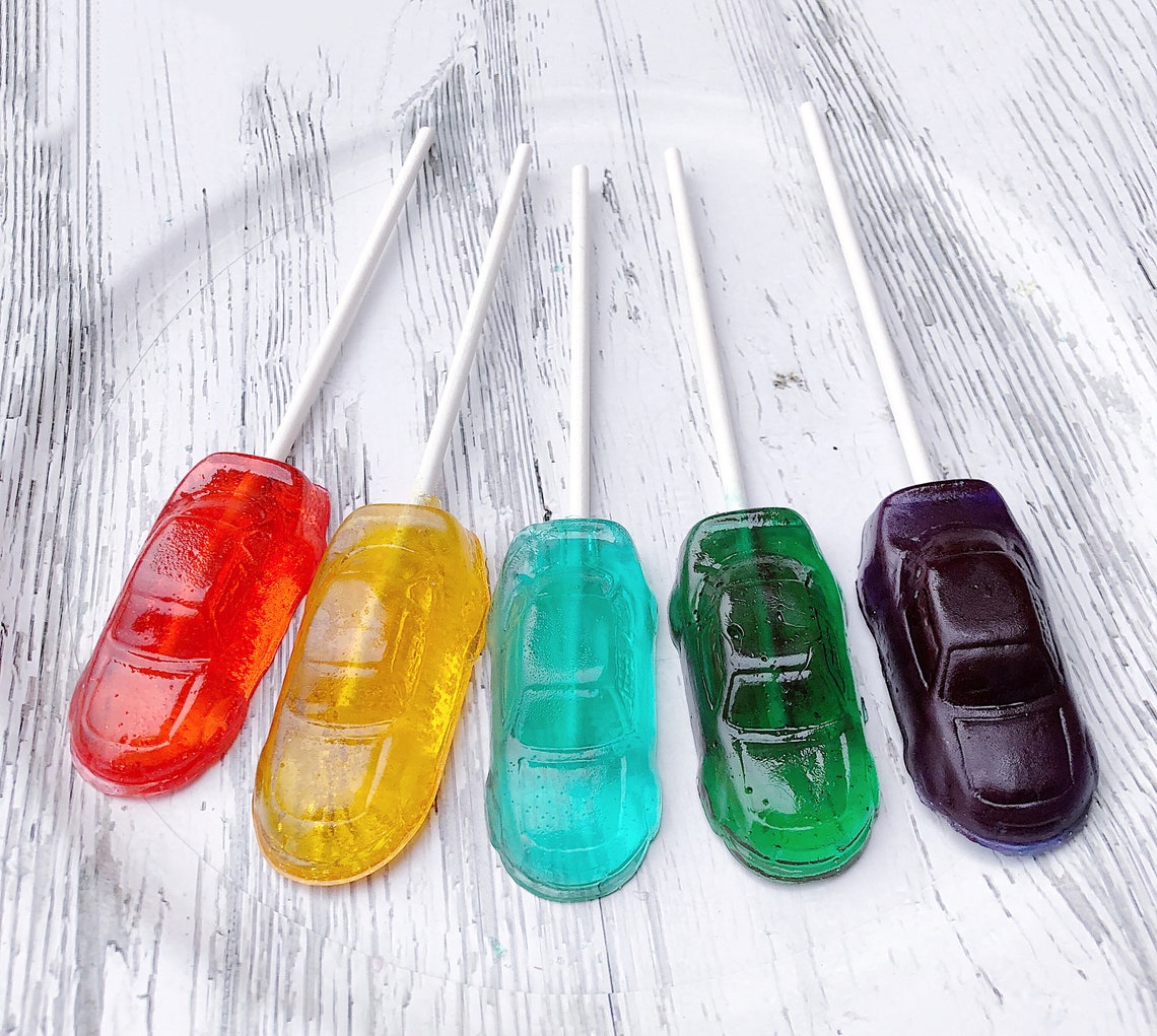 Car Shaped Lollipops Car Candy Suckers Multicolor Car Shaped | Etsy