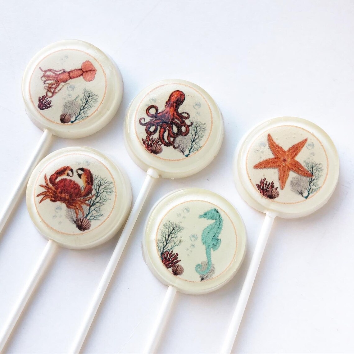 Vintage Sea Creature Inspired Lollipops, Under the Sea Suckers, Sea ...
