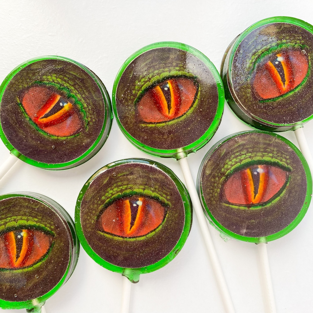 Dinosaur Lollipops for Party Favors, Dino Candy, Dinosaur Eye Hard ...