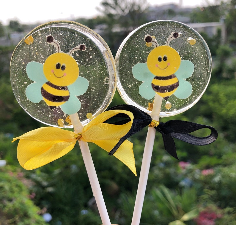 Honey Bee Inspired Lollipops Party Favors Bumble Bee Hard | Etsy
