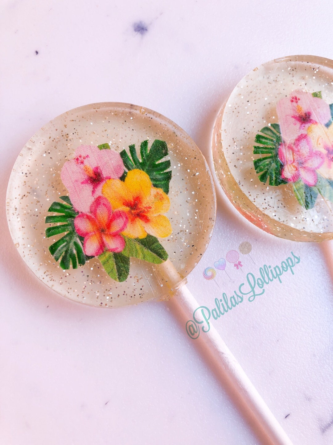 Tropical Flowers Lollipops Favors, Tropical Bridal Shower, Mother's Day ...