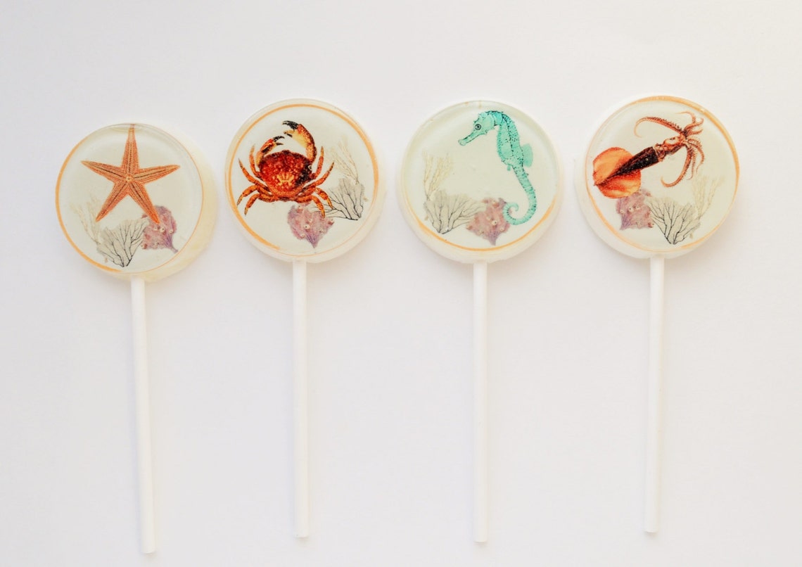 Vintage Sea Creature Inspired Lollipops, Under the Sea Suckers, Sea ...