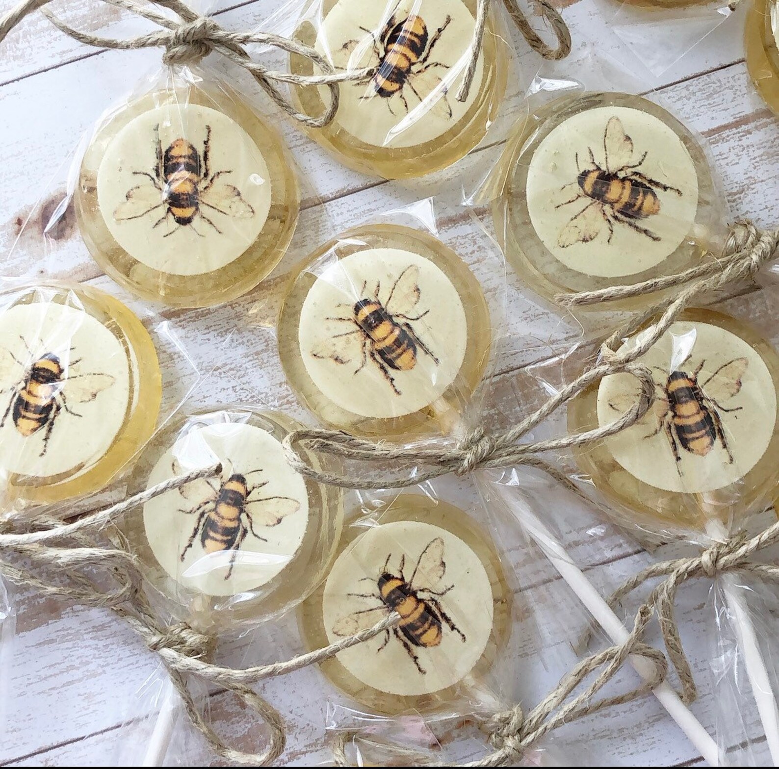Honey Bee Lollipops Party Favors, Bumble Bee Hard Candy. Honey Bee ...