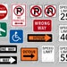 Traffic Signs Clipart, Road Signs, Pretend Play, PNG Files, Digital ...
