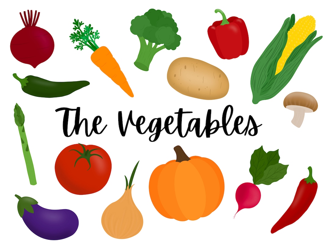 Vegetable Clipart Transparent Background, Healthy Food Clipart, Cute ...