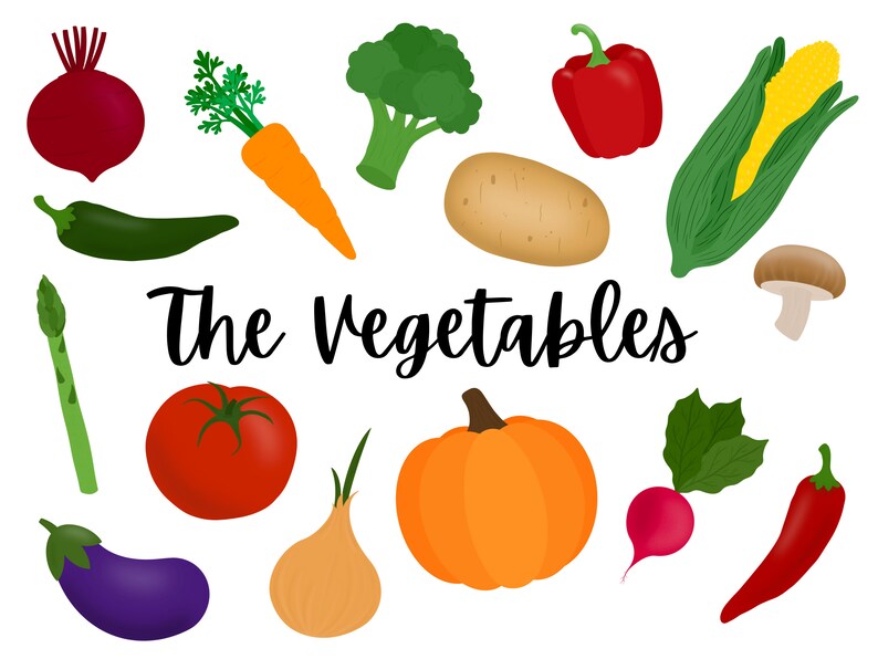 Vegetable Clipart Transparent Background, Healthy Food Clipart, Cute ...