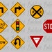 Traffic Signs Clipart, Road Signs, Pretend Play, PNG Files, Digital ...