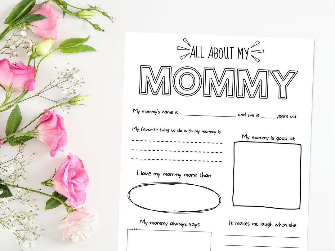 All About My Mommy, Mother's Day, Questionnaire, Activity Sheet, Bonus ...
