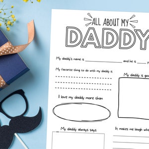 All About My Daddy, Father's Day, Questionnaire, Activity Sheet, Bonus ...