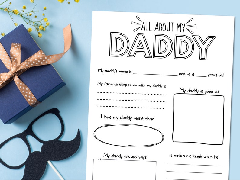 All About My Daddy, Father's Day, Questionnaire, Activity Sheet, Bonus ...