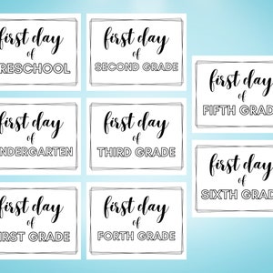 First Day of School, All Grades Signs, School Keepsake, Creating ...