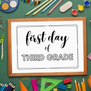 First Day of School, All Grades Signs, School Keepsake, Creating ...