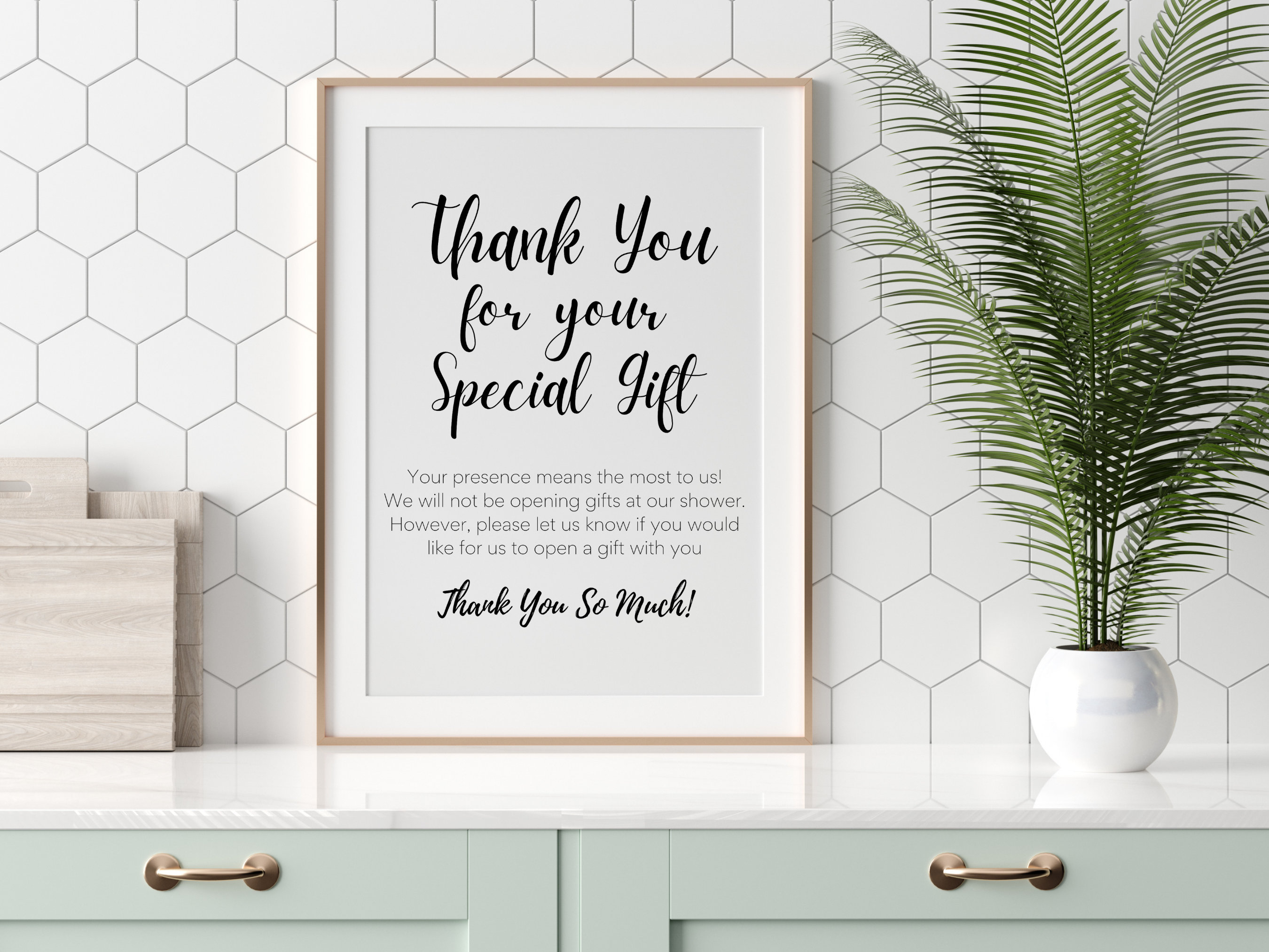 Not Opening Presents Printable, Thank You for Your Special Gift ...