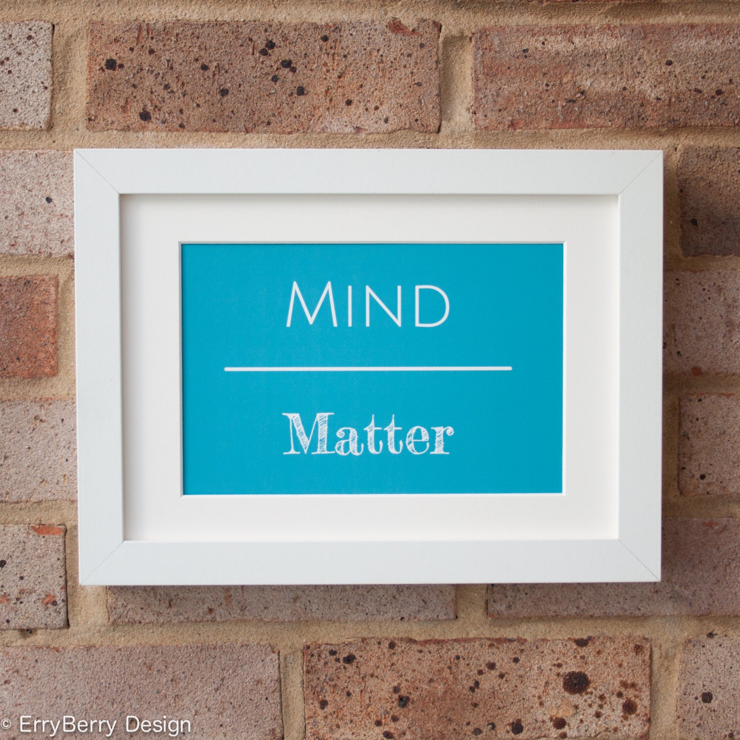 Mind Over Matter Turquoise Giclée Print - Etsy UK