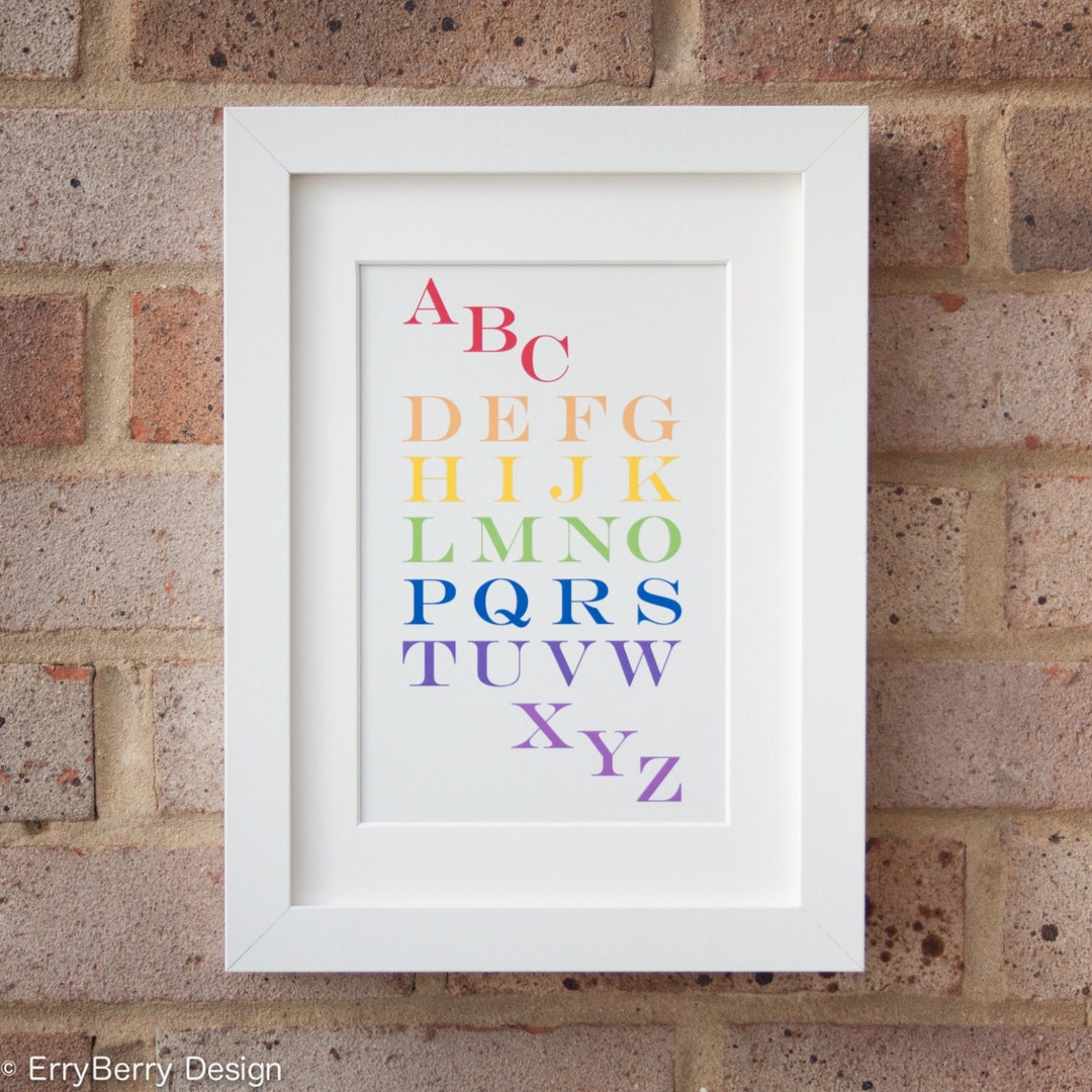 Alphabet, Rainbow Giclée Print - Etsy