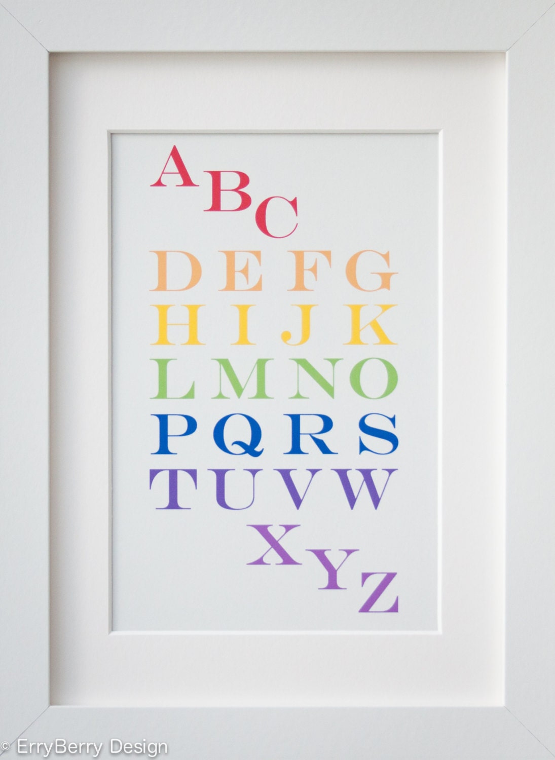 Alphabet, Rainbow Giclée Print - Etsy