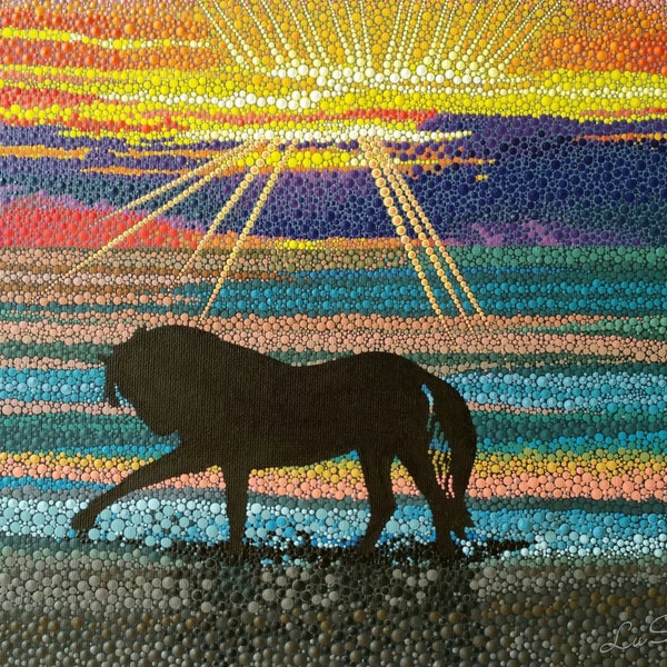 Horse Dot Art - Etsy