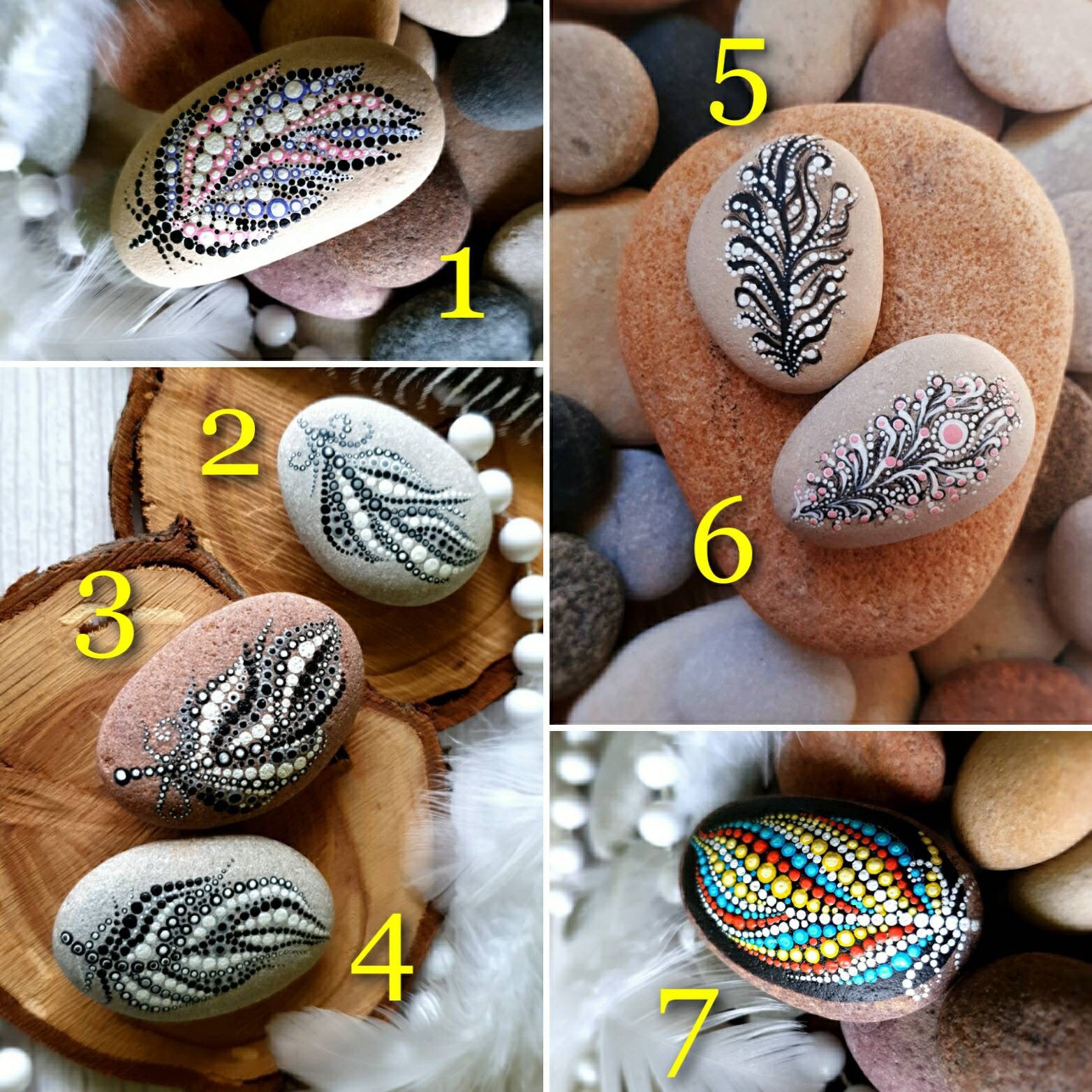 Refrigerator Magnets, Sea Stone Magnets, Painted Pebbles Magnets ...