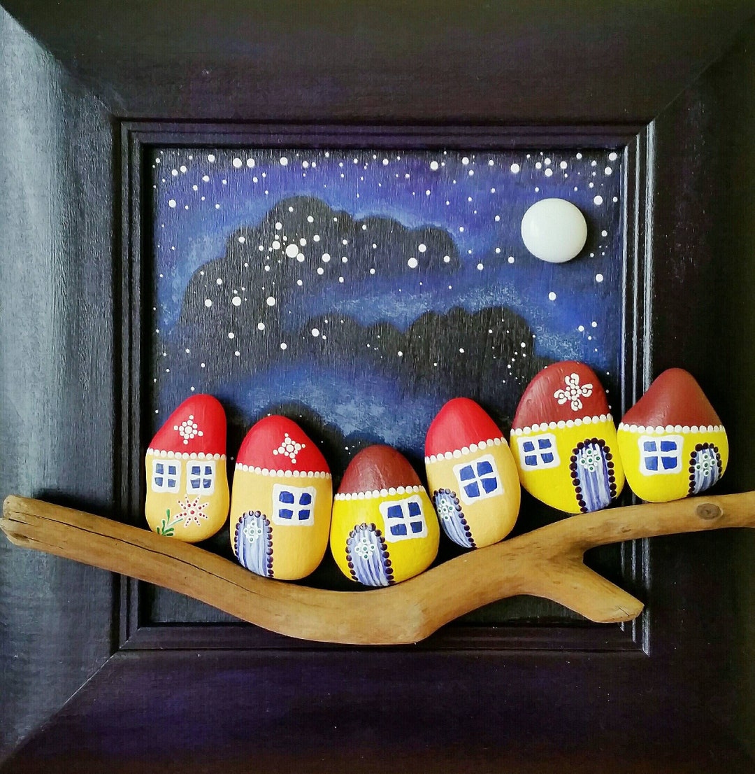 Picture With Painted Pebbles, Wall Decoration, Children's Room ...