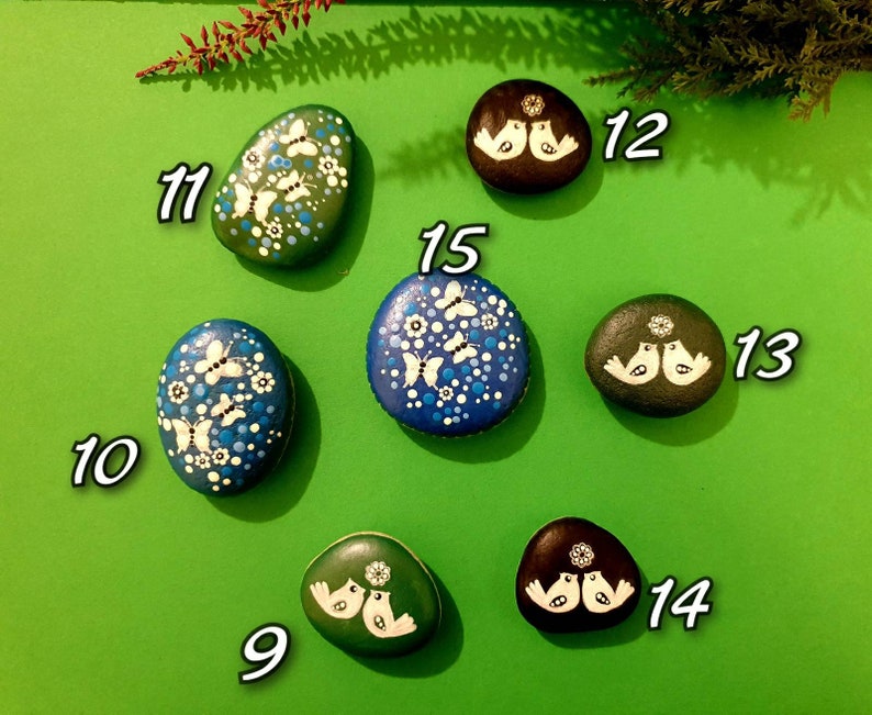 Refrigerator Magnets Sea Stone Magnets Painted Pebbles - Etsy
