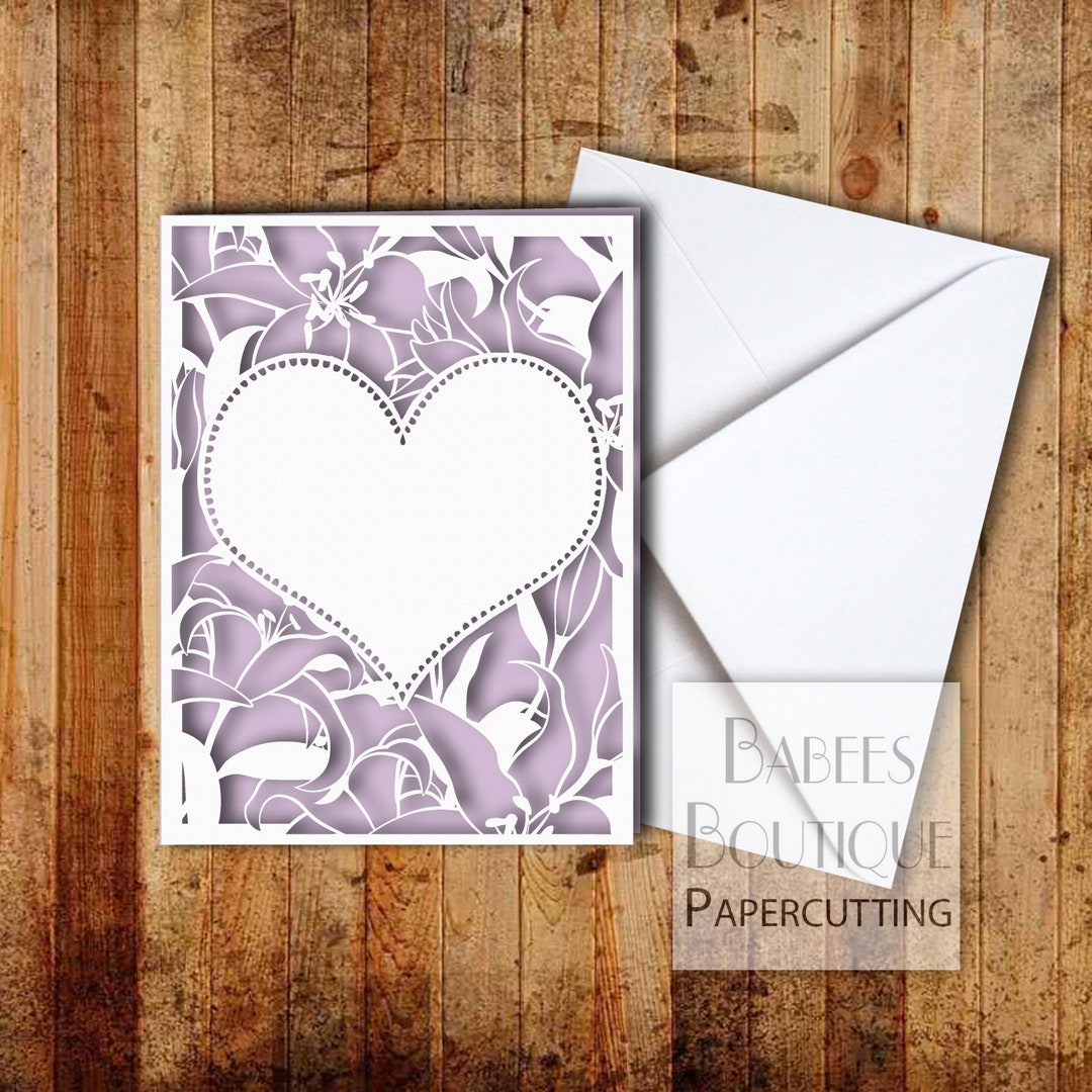 Lilly Card Template Babees Boutique Papercutting Personal - Etsy