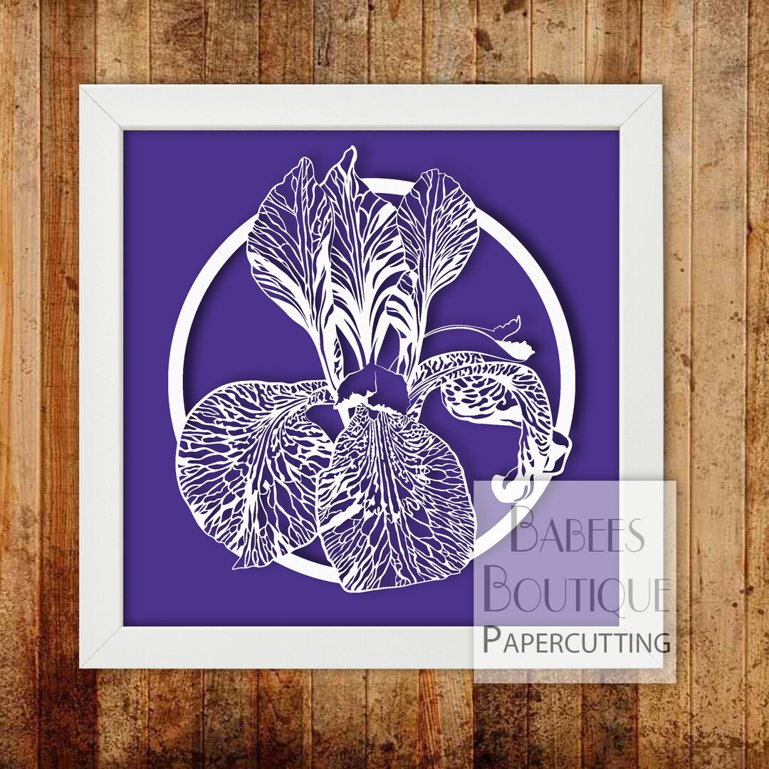 Advanced Iris Papercutting Template by Babees Boutique - Etsy UK