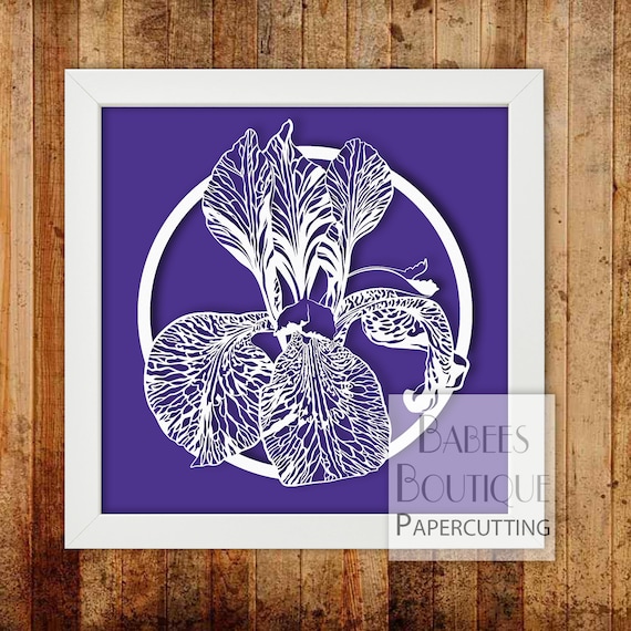 Advanced Iris Papercutting Template by Babees Boutique | Etsy