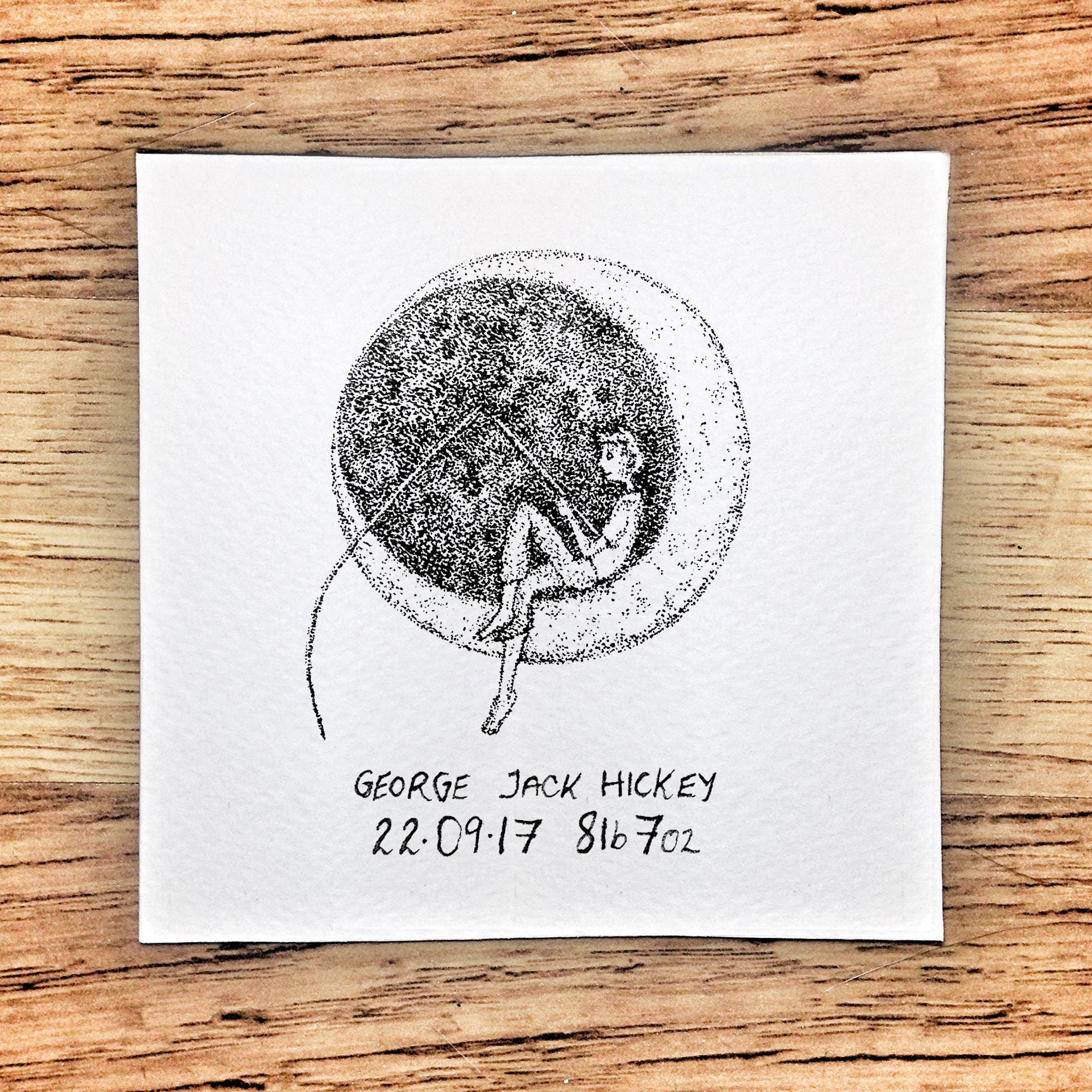 Boy Drawing In The Moon