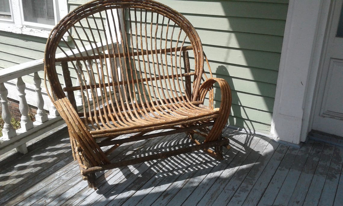 Willow Loveseat Porch Rocker - Etsy