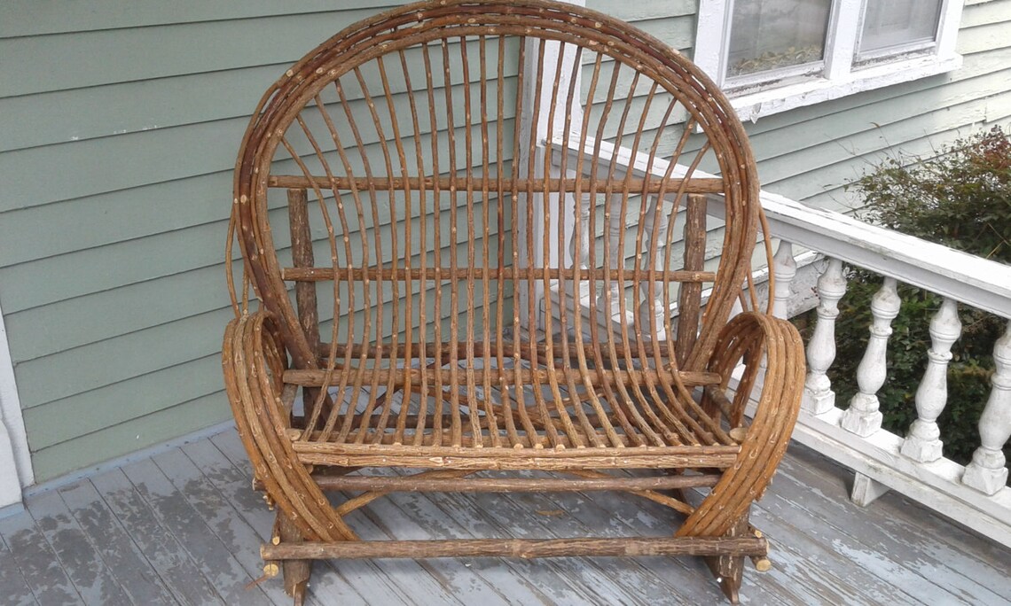 Willow Loveseat Porch Rocker - Etsy