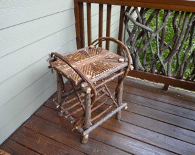 Hand Crafted Willow/twig Adirondack End Table - Etsy