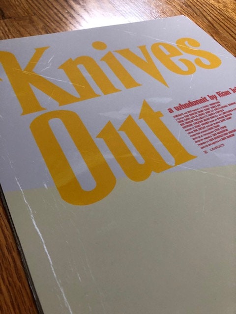 Knives Out Poster rian Johnson 2019 alternative Book - Etsy