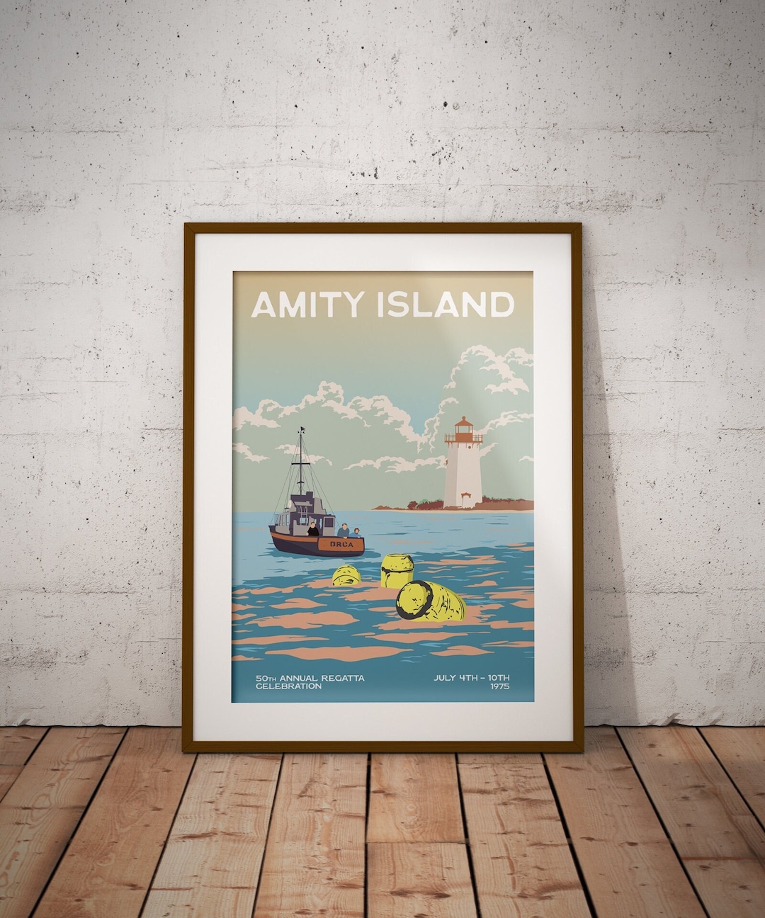 Vintage Amity Island Travel Poster jaws Movie Poster Alternative Movie ...