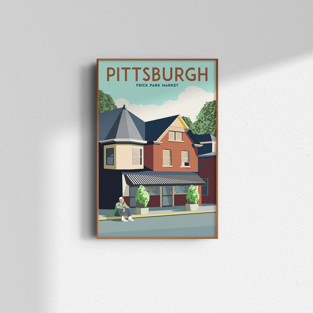 Frick Park Market Poster - Vintage Inspired Pittsburgh Travel Poster - Etsy