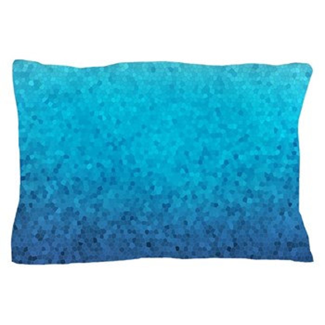 Sea Glass Pillow Case - Blue Teal Mosaic, Bedroom Decor, Art, Curate ...