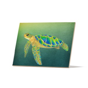 Sea Turtle Art Tile - Decorative Ceramic Tile - Coastal Decor - Etsy