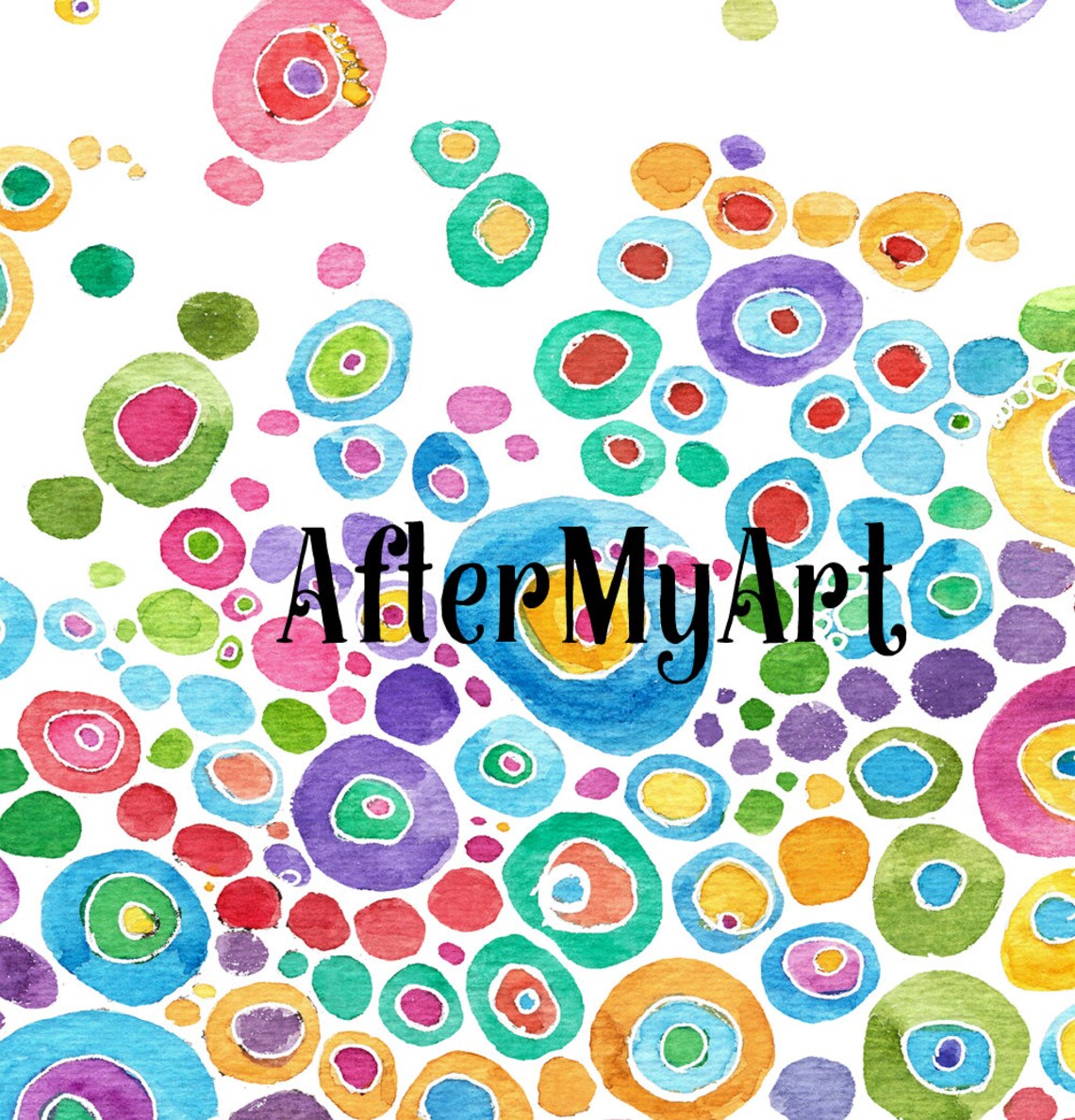 Colorful Circles Shower Curtain Inner Circle Design Popular - Etsy