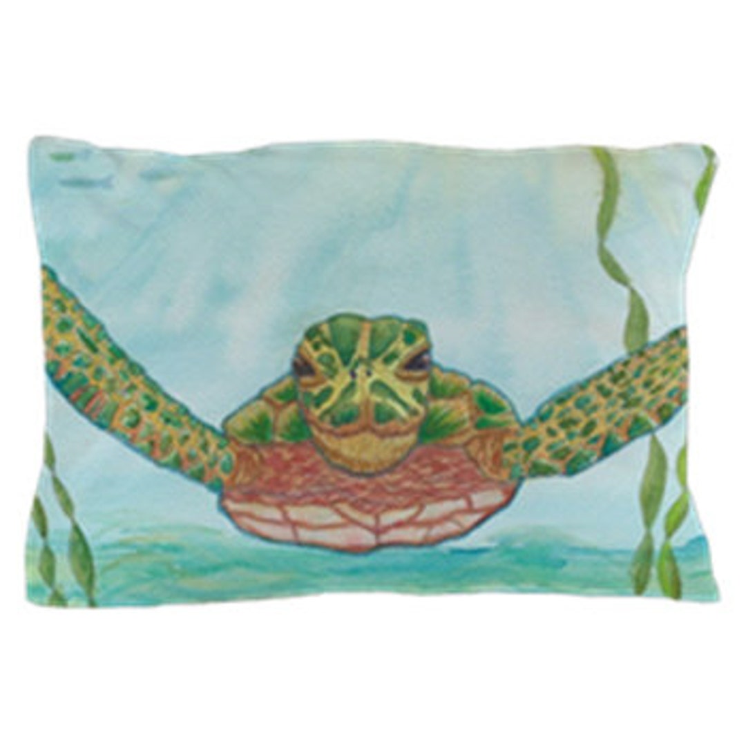 Sea Turtle Pillow Case - Blue Watercolor Ocean Undersea Teal, Bedroom ...
