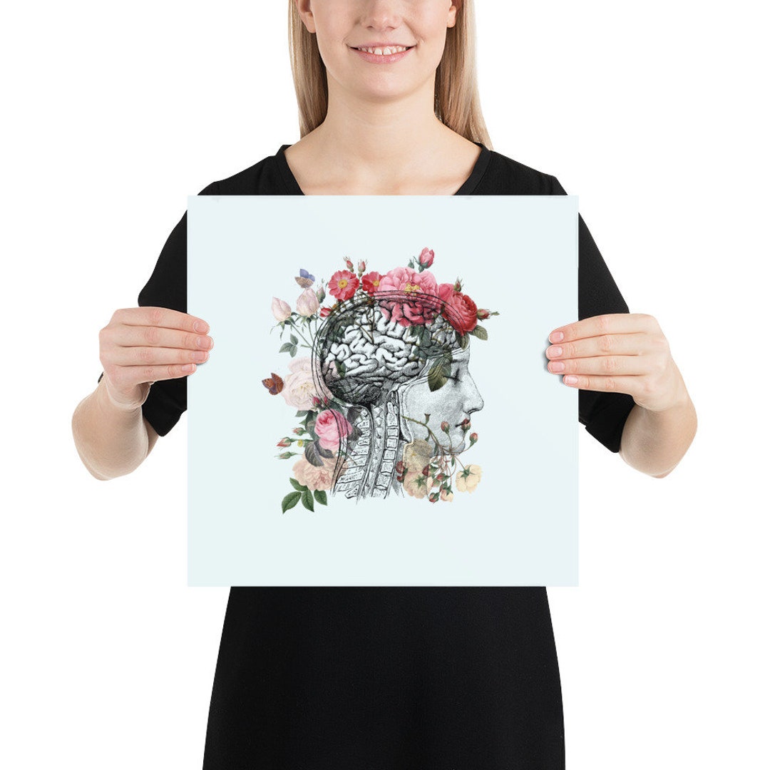 The Beautiful Brain Art Print - Brain Health, Anatomical Illustration ...