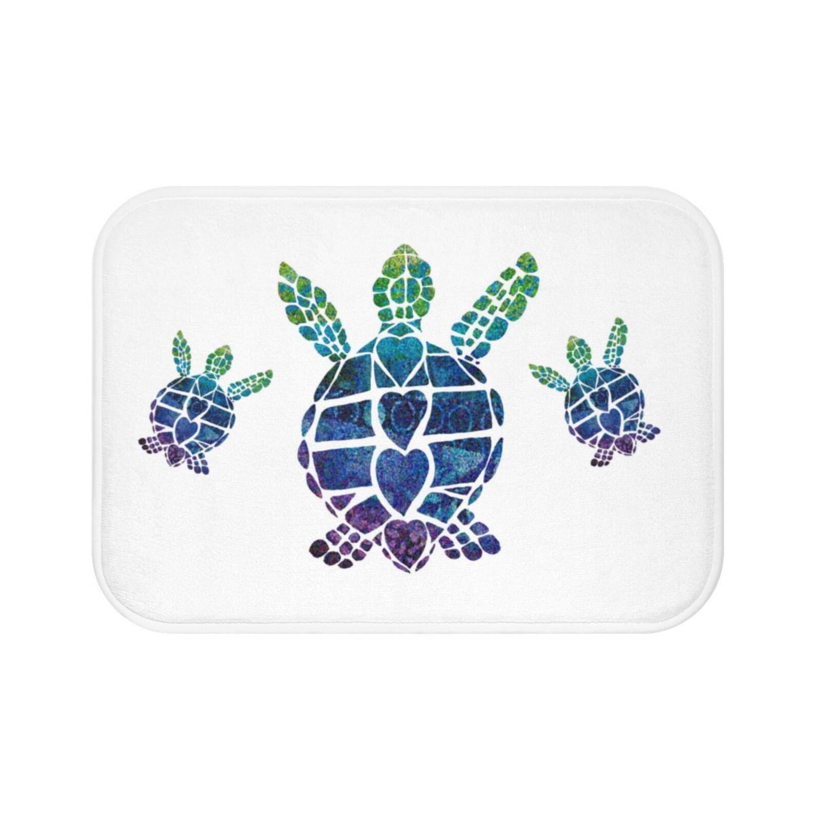 Sea Turtle Love Bath Mat baby sea turtles cute honu | Etsy