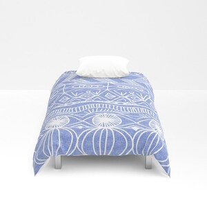 Periwinkle Duvet Cover or Comforter - Hand Drawn Design, Unique ...