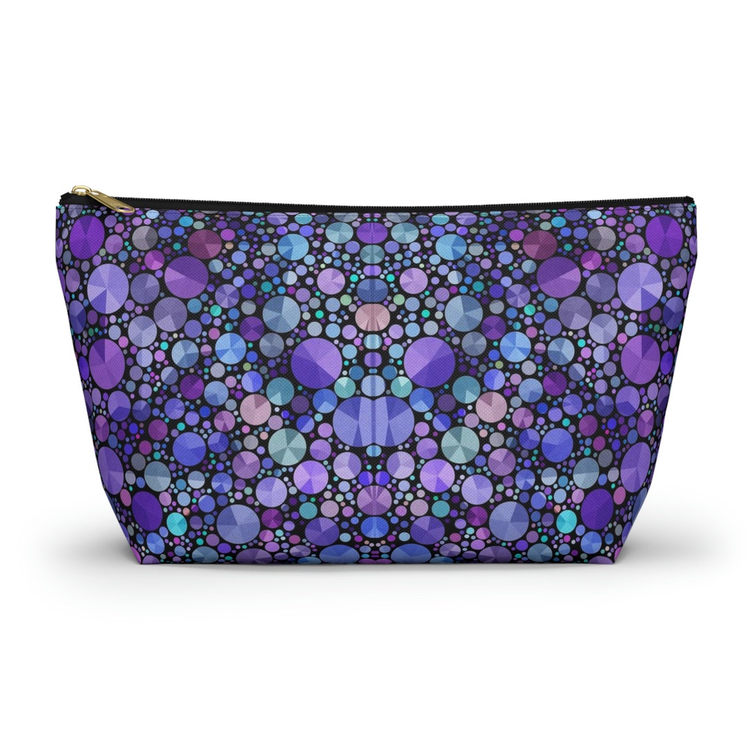 Purple Explosion Accessory Pouch W T-bottom - Makeup Pouch, Pencil Case ...