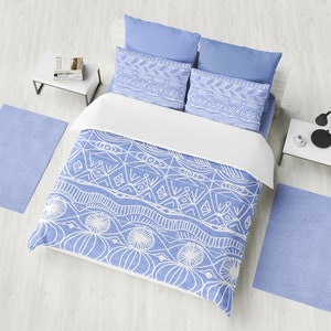 Periwinkle Duvet Cover or Comforter - Hand Drawn Design, Unique ...