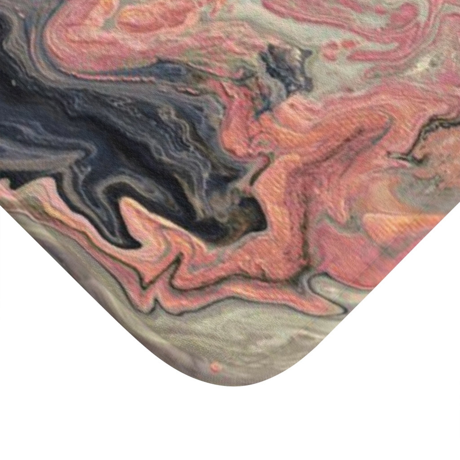 Rose Gold Marble Bath Mat | Etsy