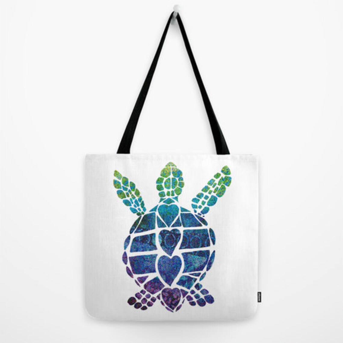 Sea Turtle Tote Bag Multicolor Colorful Blue Green - Etsy
