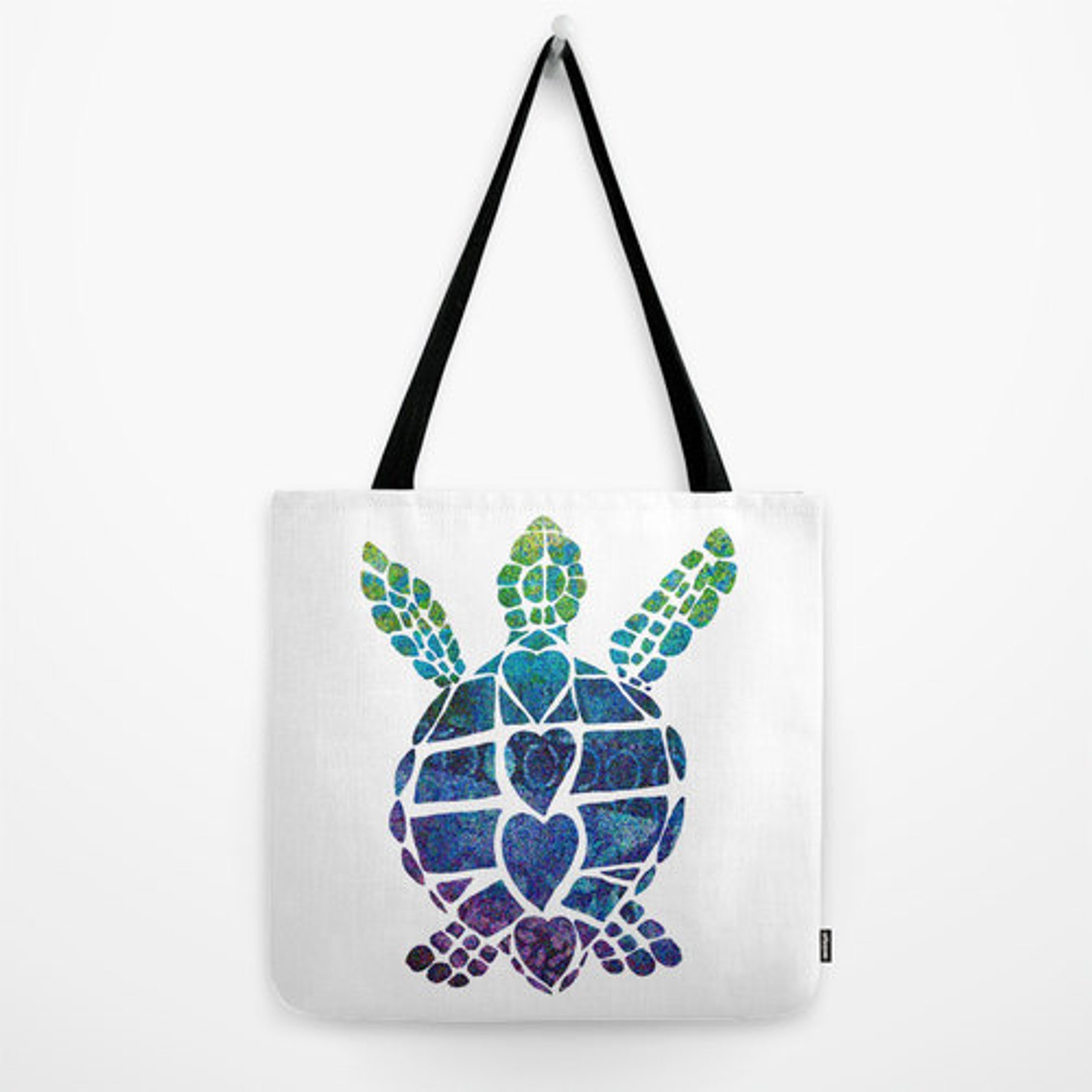 Sea Turtle Tote Bag Multicolor Colorful Blue Green - Etsy