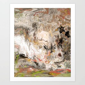 Earth Tone Marble Shower Curtain: Modern Geology Art - Etsy