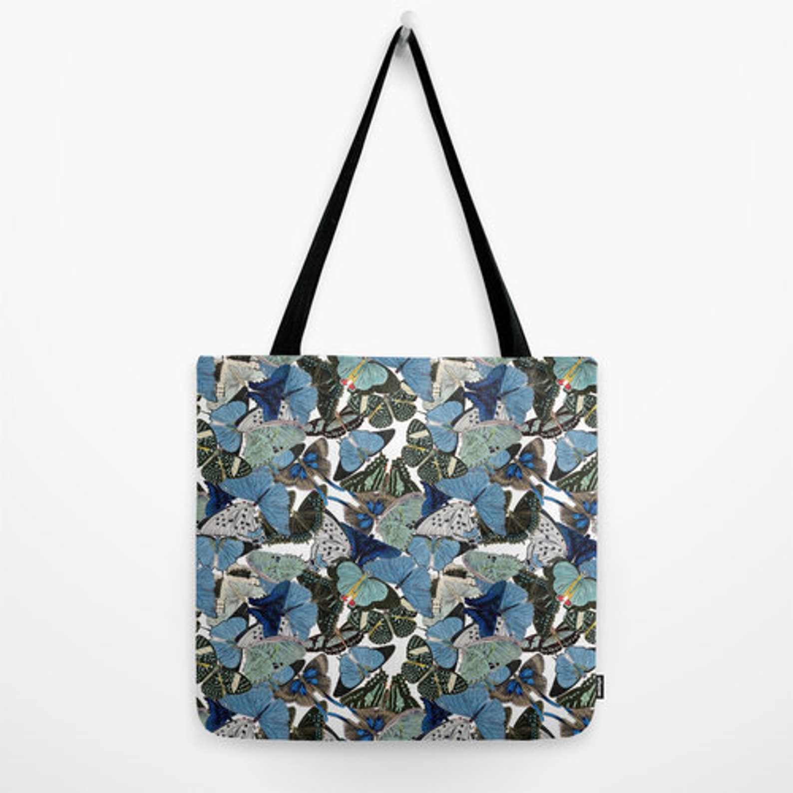 Butterfly Tote Bag, Allover Blue Butterflies Pattern, Beautiful, Mom ...