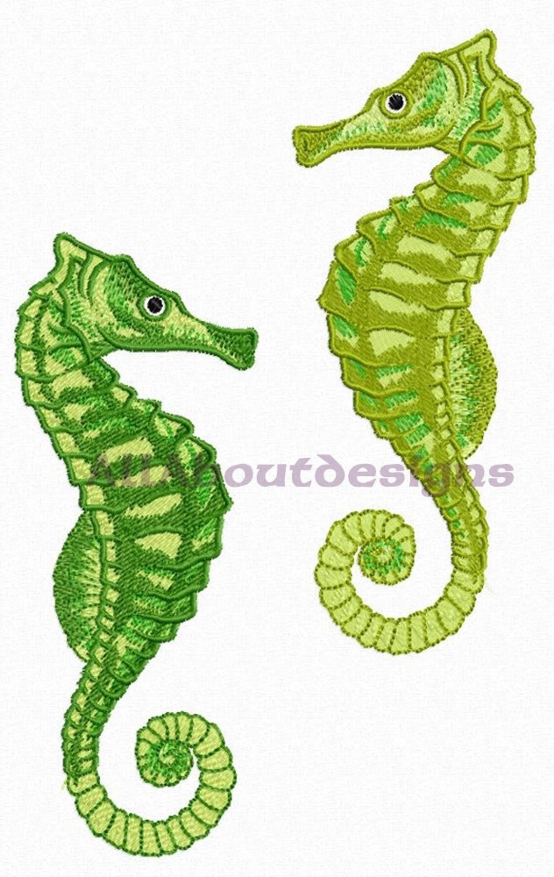 Beautiful Seahorse Machine Embroidery Design Files - 3 Designs - Pes ...
